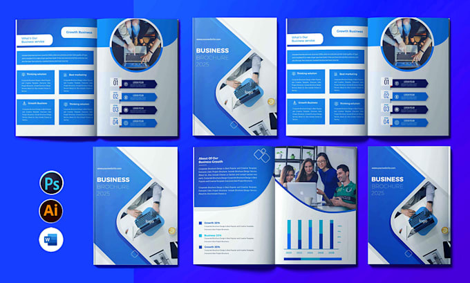 Design corporate bifold, trifold, flyer, brochure, annual report and ...