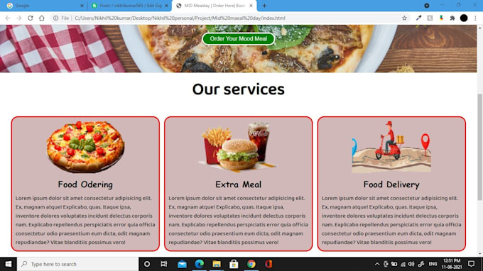 Create a website bt html and css as you need by Nikhilkumar565 | Fiverr