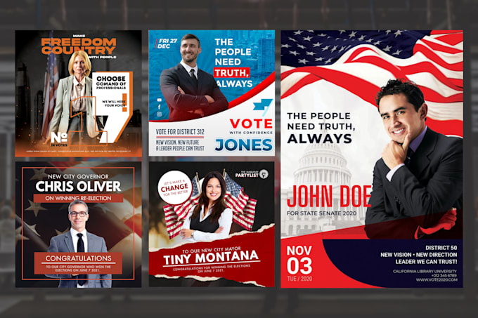 Designs political poster, banner, flyer, billboard, and yard sign by ...