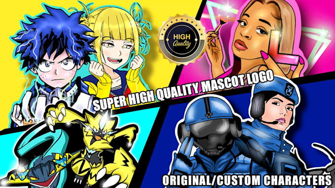 Design twitch mascots for twitch, youtube, esports by Usmankhan19 | Fiverr