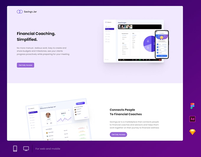 Design responsive clickable web app ui mockups using figma or framer by Shihanms | Fiverr
