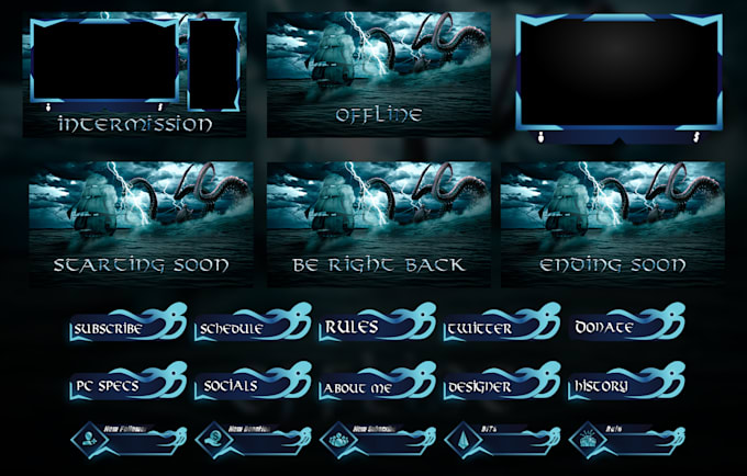 Draw conceptual twitch assets by Rockymuzzy | Fiverr