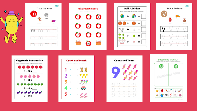 Design custom printables for kids by Littlemazeweb | Fiverr