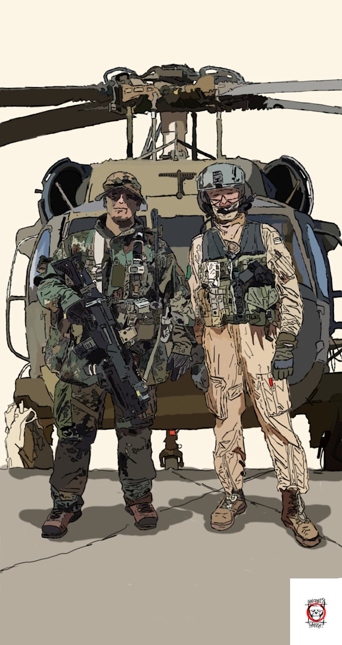 Make detailed sketch of military and airsoft related things by Beni ...