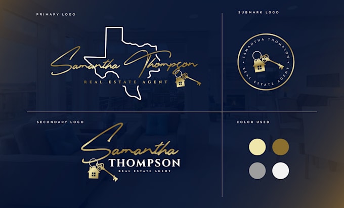 Do real estate elegant signature logo design with branding kit by ...