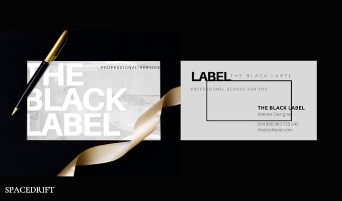 Design a modern, luxurious aesthetic name card by Spacedrift | Fiverr