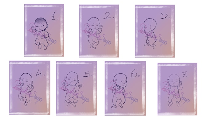 Draw a card of your baby with their name and birth date by Oka_universe ...