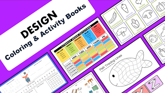Design children worksheets, pdf workbook, lead magnet, and coloring ...