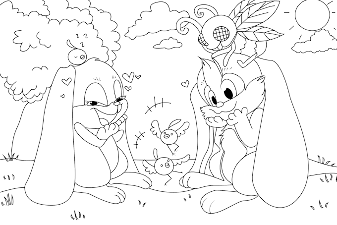 baby lola bunny coloring pages