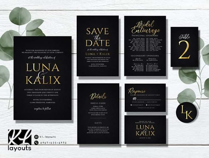 Design elegant invitations for party and events by Kitconquers | Fiverr