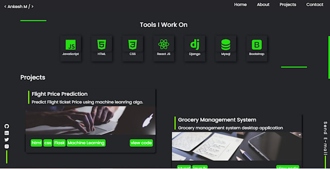 Do web development using html css, javascript, react,django by ...