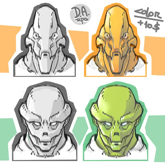 Do drawings of your rpg characters by Dungeonartrpg | Fiverr