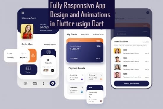 Create app design in flutter by Musab_abid | Fiverr