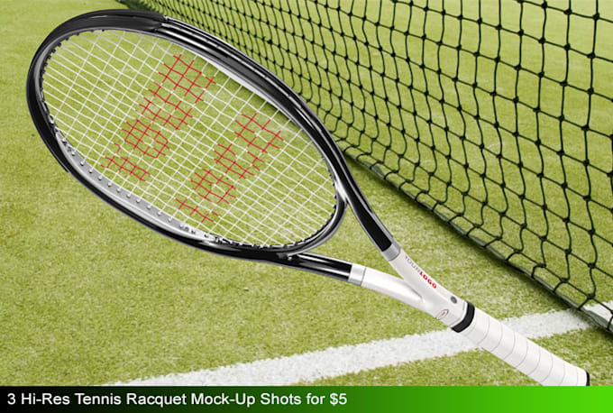Edit and add logo to the tennis racquet mockup by Yujinmarket | Fiverr