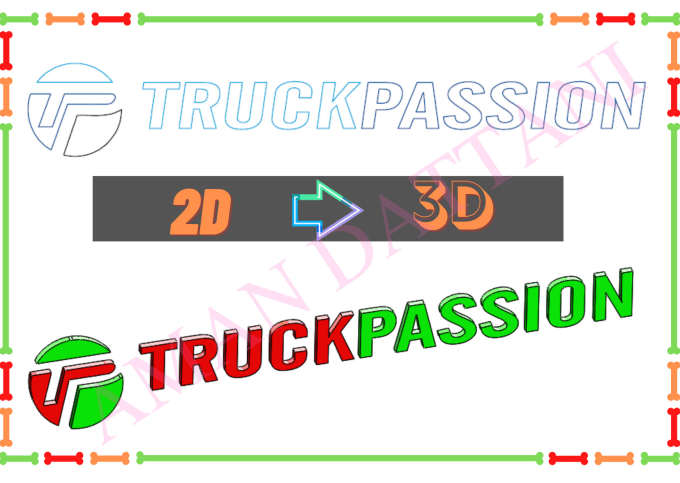Convert your 2d design to 3d logo ready for 3d print by Dattaniaman ...