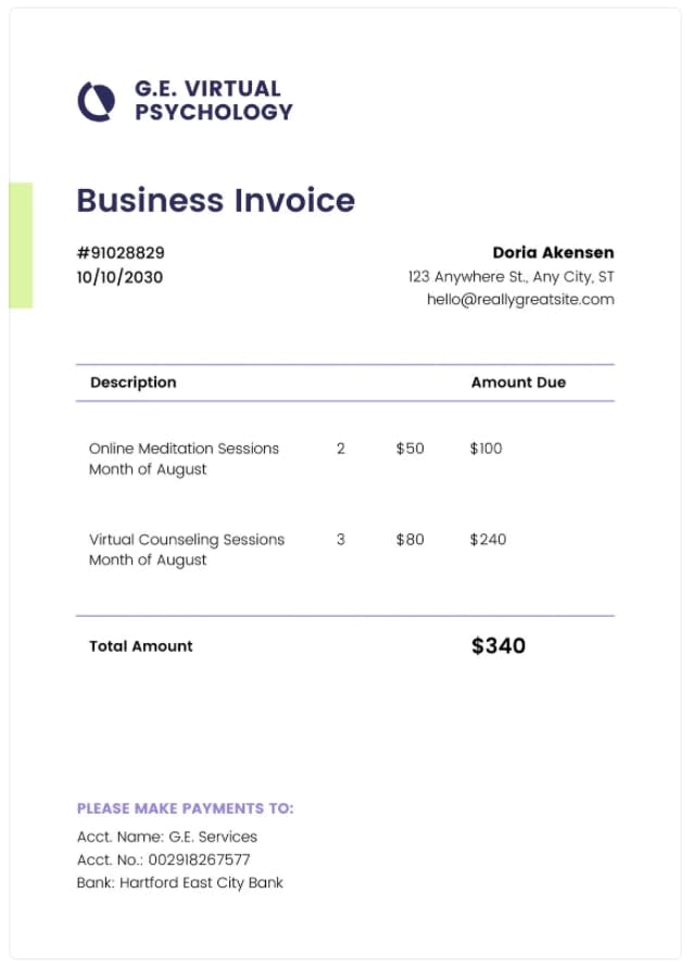 Create and design a template for your invoices by Shannonetienne | Fiverr