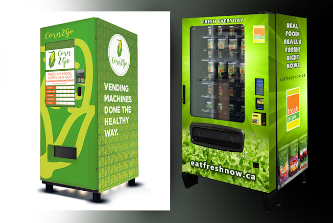 Do creative vending machine wrap tradeshow booth window graphics by ...