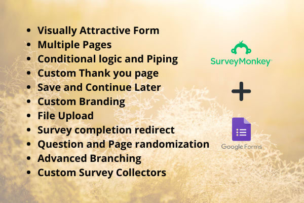 Create surveymonkey or google forms surveys by Blossom_2021 | Fiverr