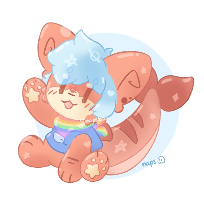 Draw your oc chibi style, ych lgbt theme by Napsboo | Fiverr