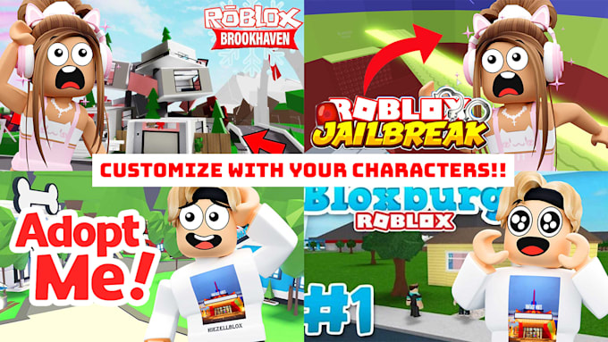 Make you 10 cartoony roblox poses for your thumbnail by Hiezellblox ...