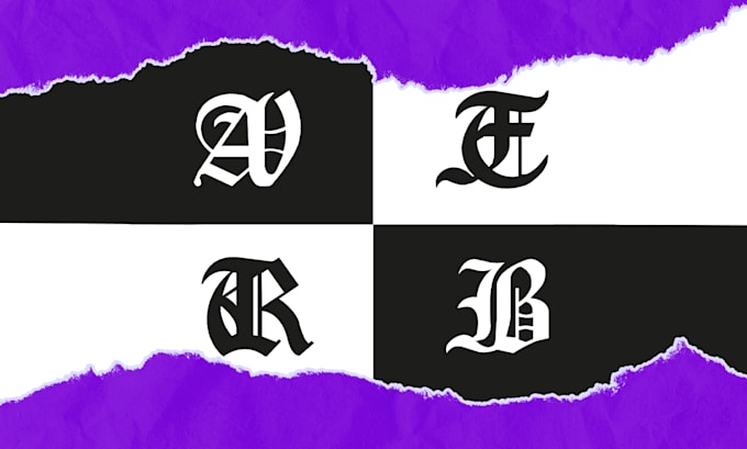 Design a professional gothic style monogram logo by Alessandroav | Fiverr