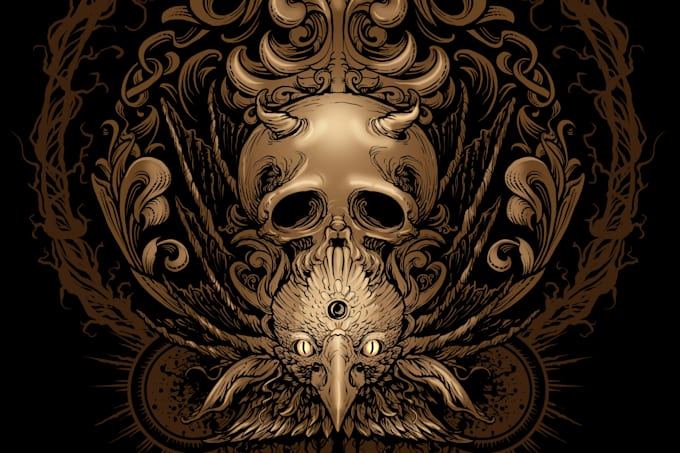 Create a detailed dark art illustration by Nasrulkhaq | Fiverr