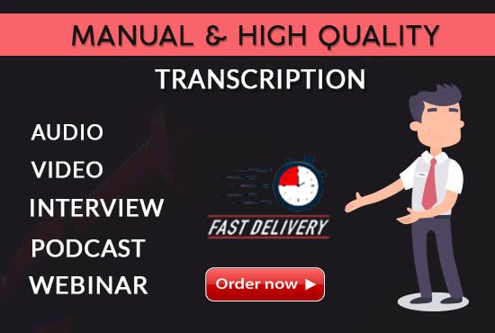 Transcript your audio and video files by Carlos_200 | Fiverr