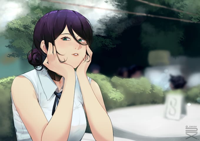 Draw a fanart, oc, and your potrait in my anime style by Zanxe_ | Fiverr