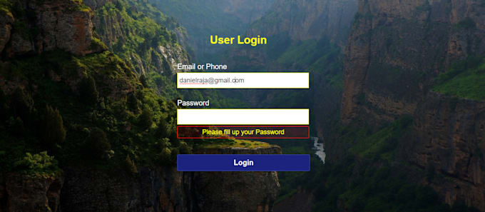Login web page using html css javascript by Danielraja428 | Fiverr