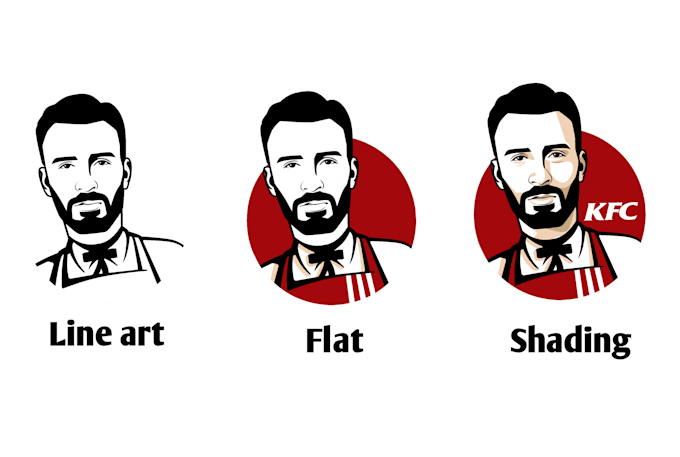 Draw you in kfc style caricature pop arts by Rafky_vctr | Fiverr