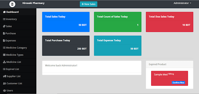 Create a complete pharmacy management system by Iftiar2021 | Fiverr