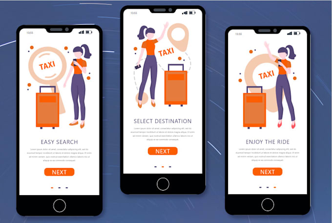 Design splash and onboarding screens for android and ios by Sahar ...