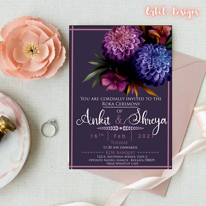 Design creative invitation card by Meghakhaitan | Fiverr