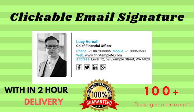 Create clickable html email signature by Lima202 | Fiverr