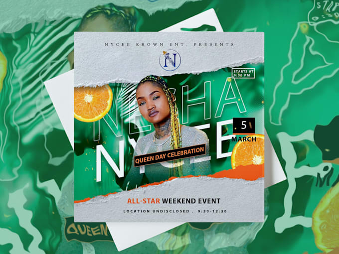 Create an eye catching event flyer by Caragroganlloyd | Fiverr