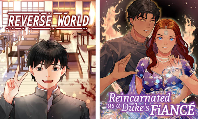 Draw your book cover, webnovel in my anime, webtoon style by Winda_chu ...