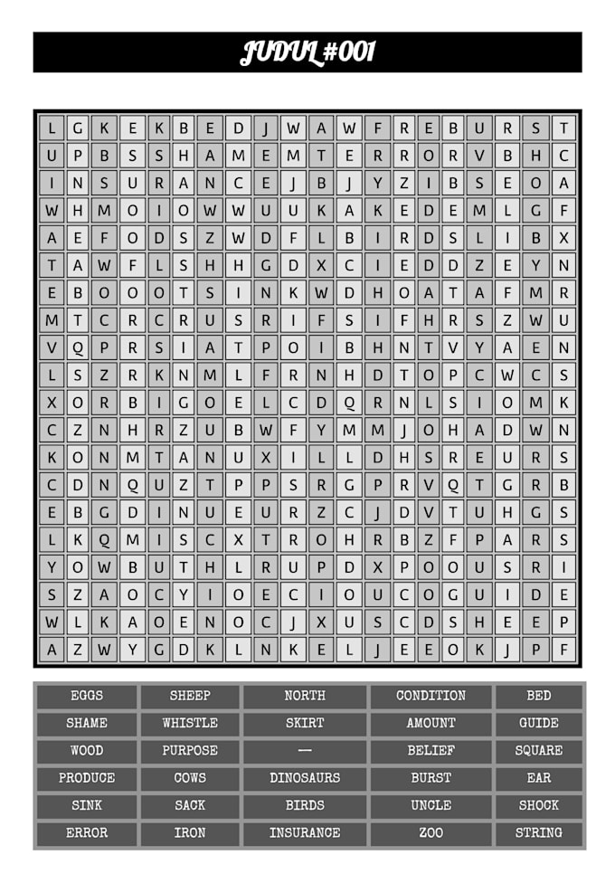 Gives 100 quality word search layouts, can be uploaded immediately by ...