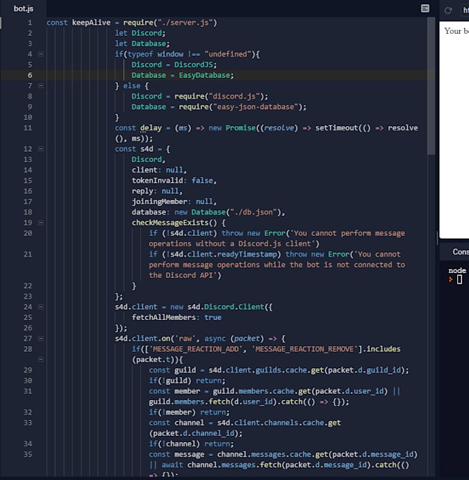 Create a simple discord bot for you by Razerrstorm | Fiverr