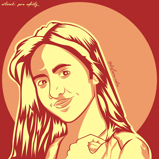 Make a three color vector portrait photo by Janisancaka | Fiverr