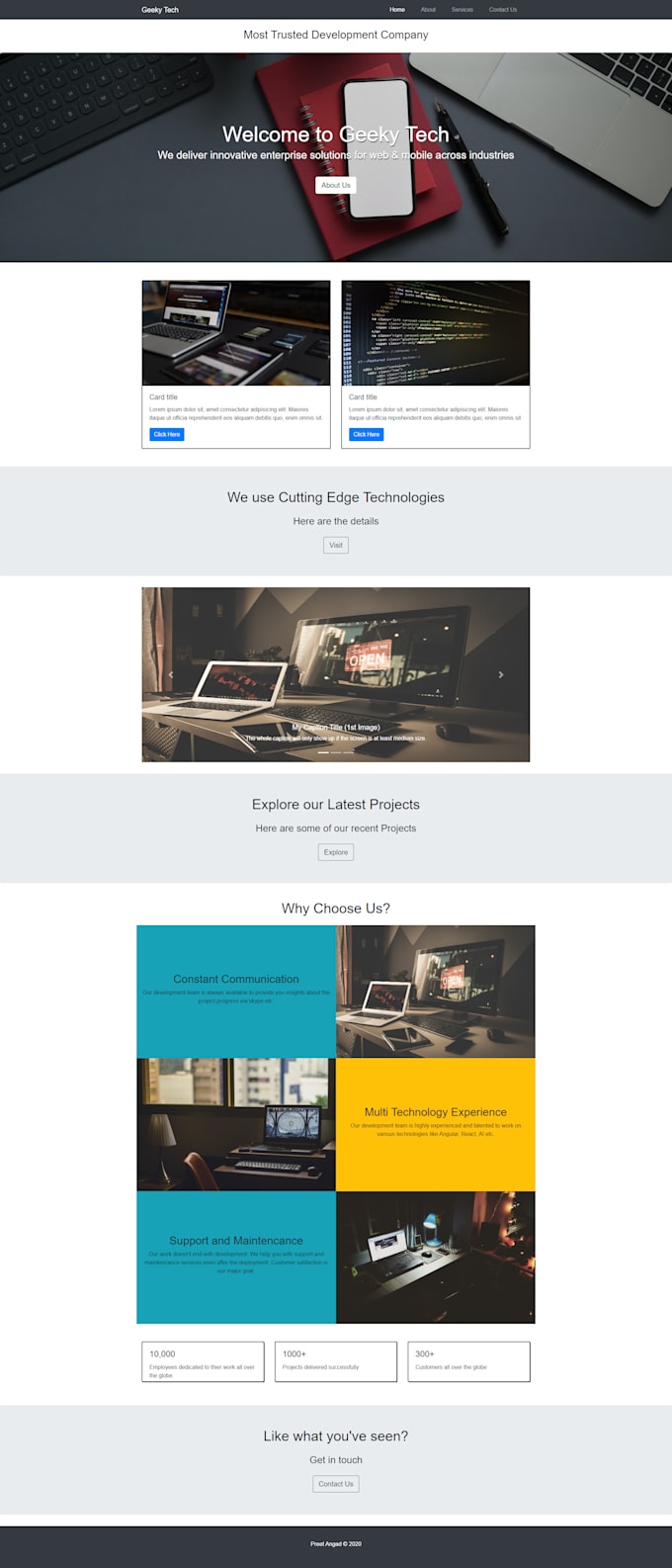 Make personal website designs and user interface by Preetangad | Fiverr