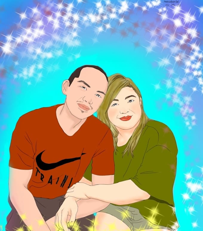 Digital portraits with free transparent png by Emina_9 | Fiverr