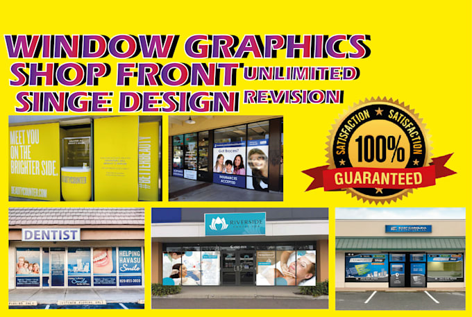 Amazing shop front professional designer window graphics store front ...