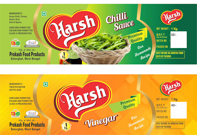 Create eye catching food and beverage label by Tapash403 | Fiverr