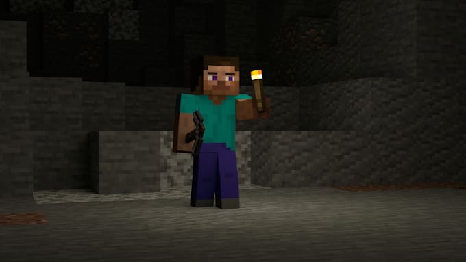 Create a simple minecraft wallpaper by Hyperblock | Fiverr