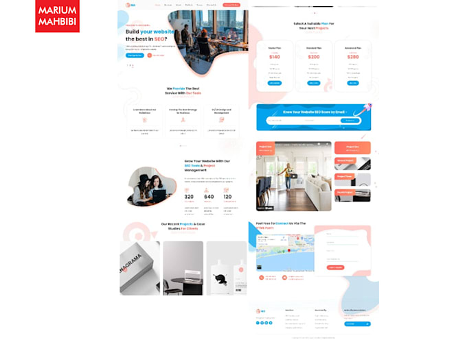 Create html css web design by Mariammahbibi | Fiverr