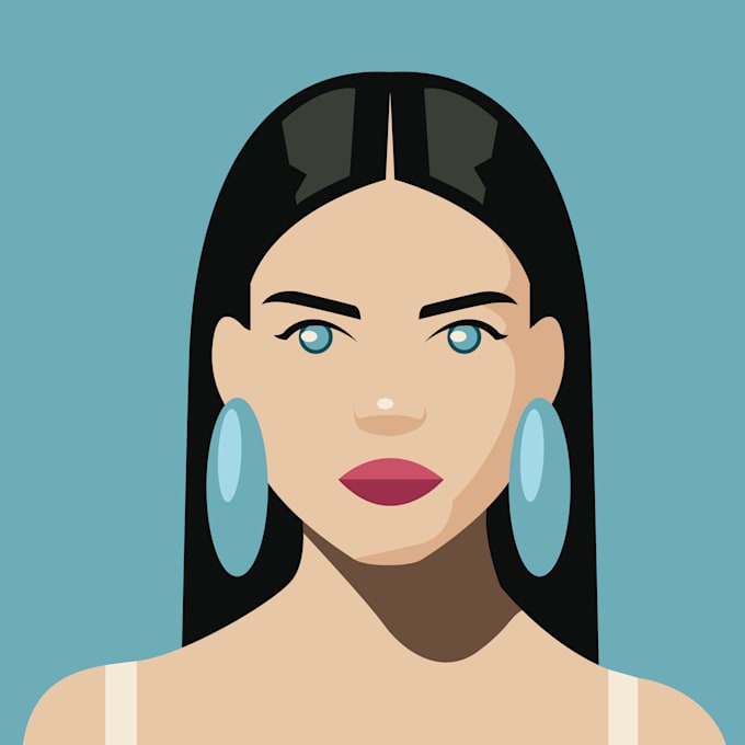 Create a simple vector portrait by Emmyjostudio | Fiverr