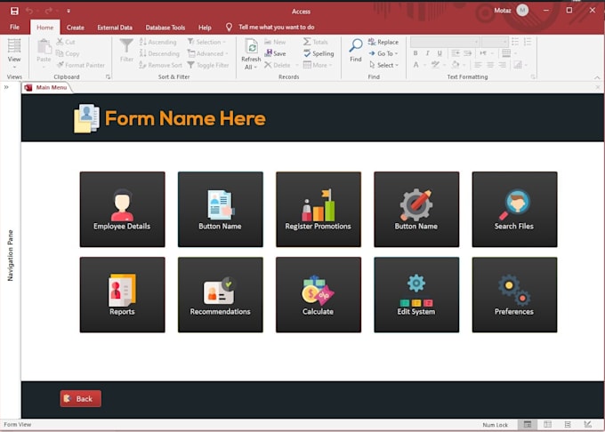 Design modern ms access forms and advanced ui design by Motazhakim | Fiverr