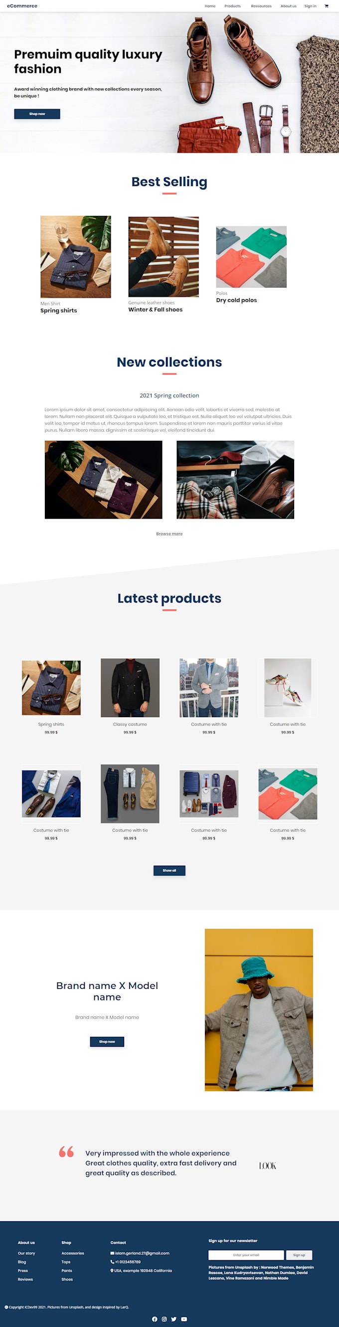 Build modern landing page using html css javascript by Chemirik_islam ...