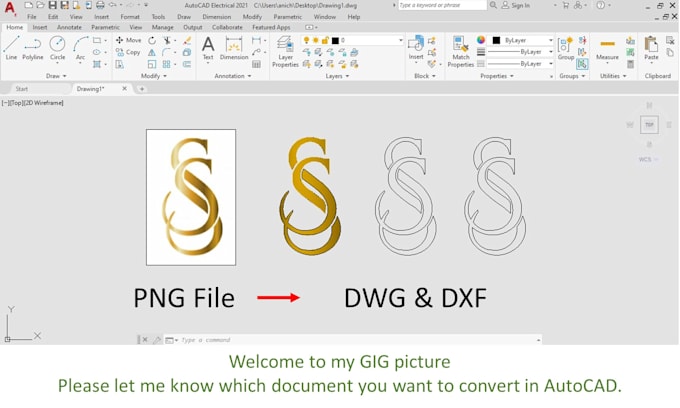 Convert pdf, jpg, png to autocad dwg, dxf by Engranichur | Fiverr
