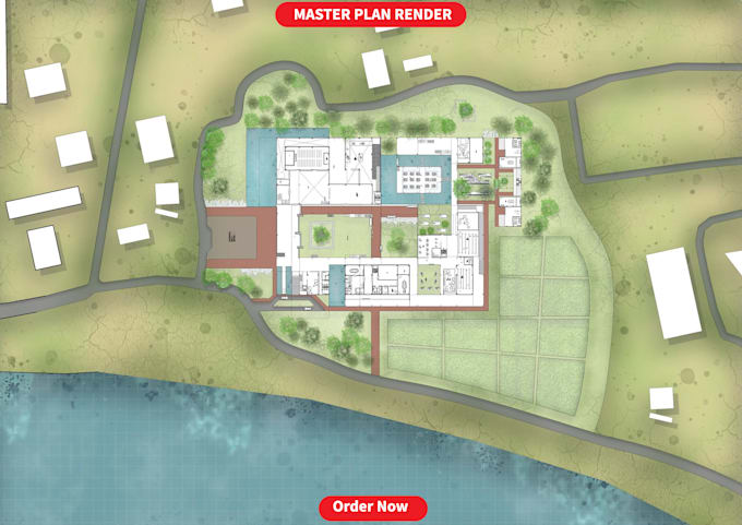 Do architectural site plan render, master plan render and floor plan ...